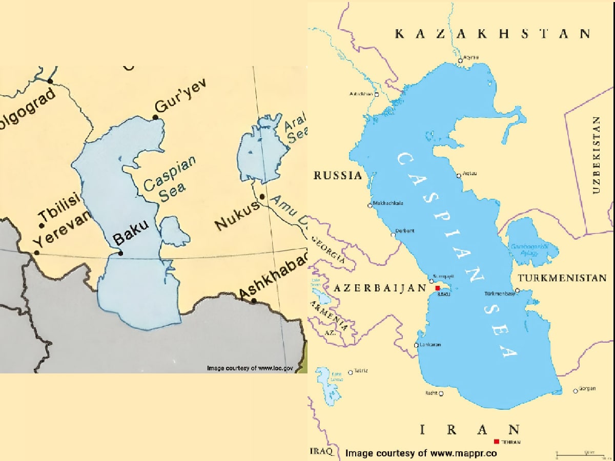 Caspian Sea Map Geography | Destination Iran