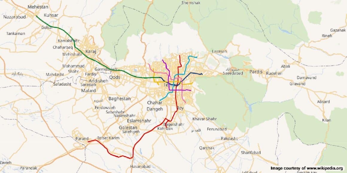 Tehran Metro Map; Lines, Stations, Train Schedule