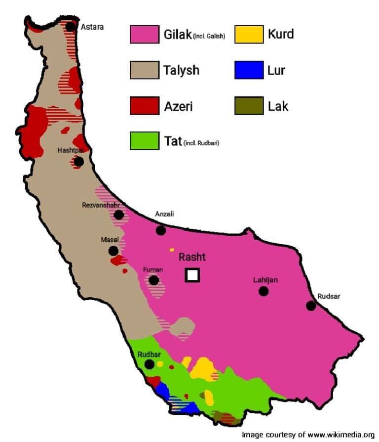 Detailed Iran Ethnic Map Azeri, Lur ... | Destination Iran