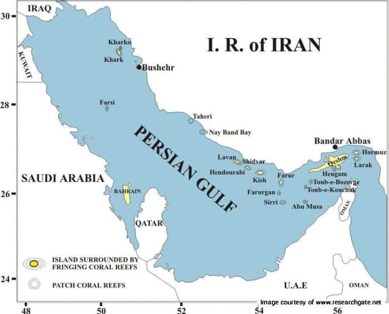 Map of the Persian Gulf Countries | Destination Iran